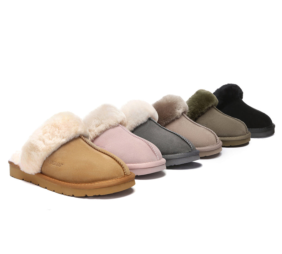 EVERAU® UGG Slippers Suede Scuff Muffin
