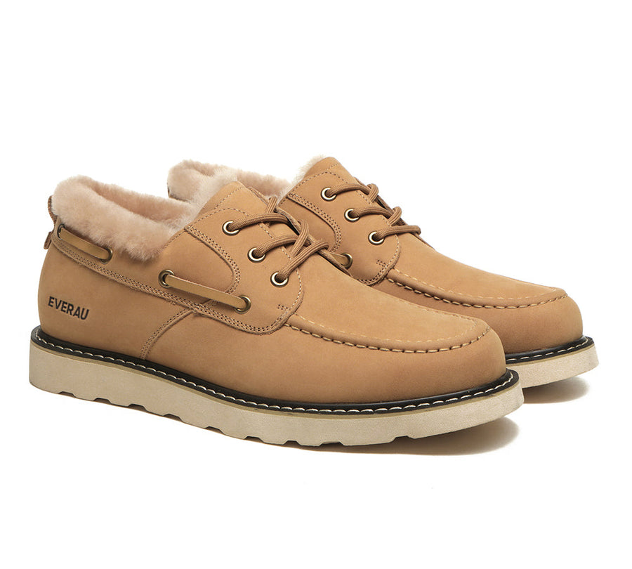 EVERAU® Men Lace Up Sheepskin Casual Shoes Trekker | UGG EXPRESS